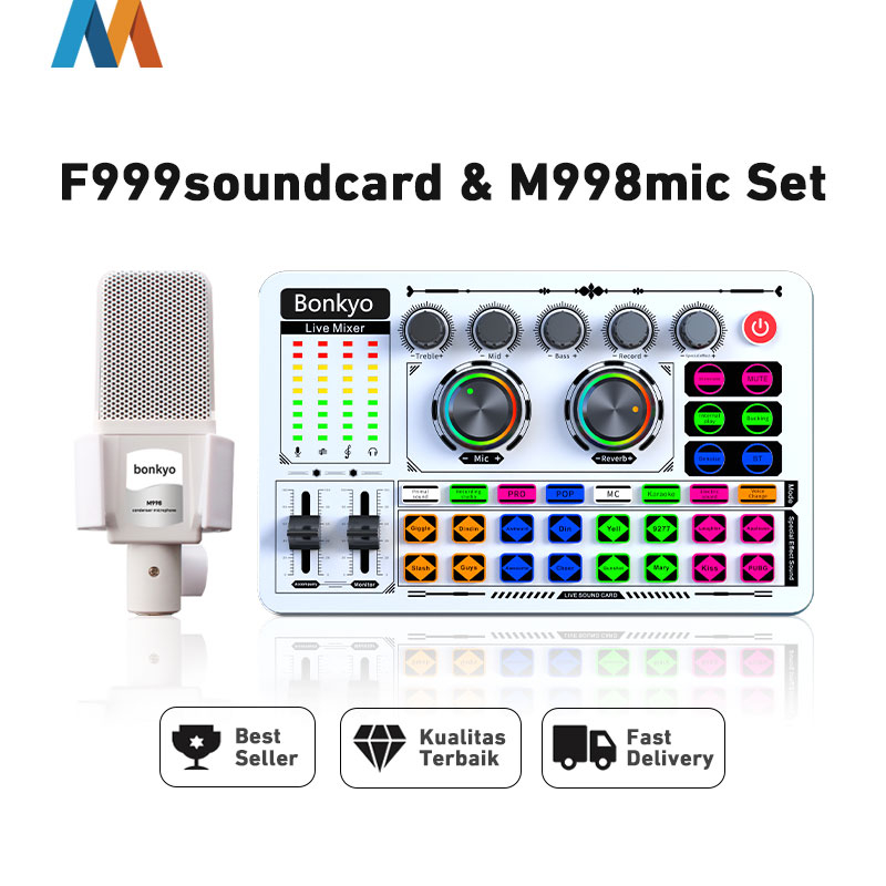 Jual Mukava F999 Live Sound Card Live Mixer Periferal Komputer Untuk ...