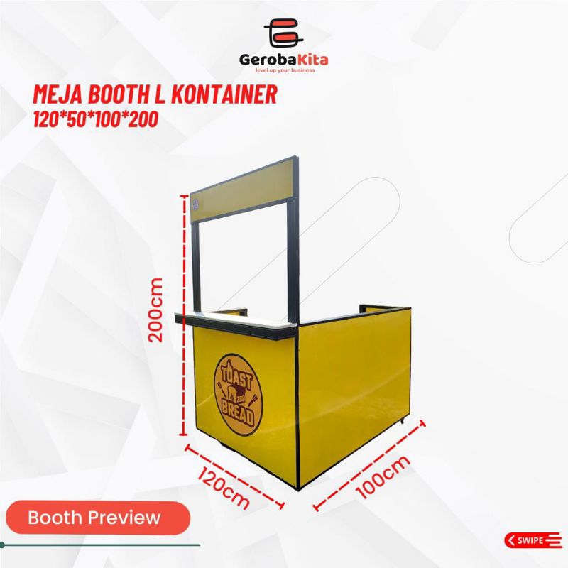 Jual Meja Booth Model L Custom Booked | Shopee Indonesia