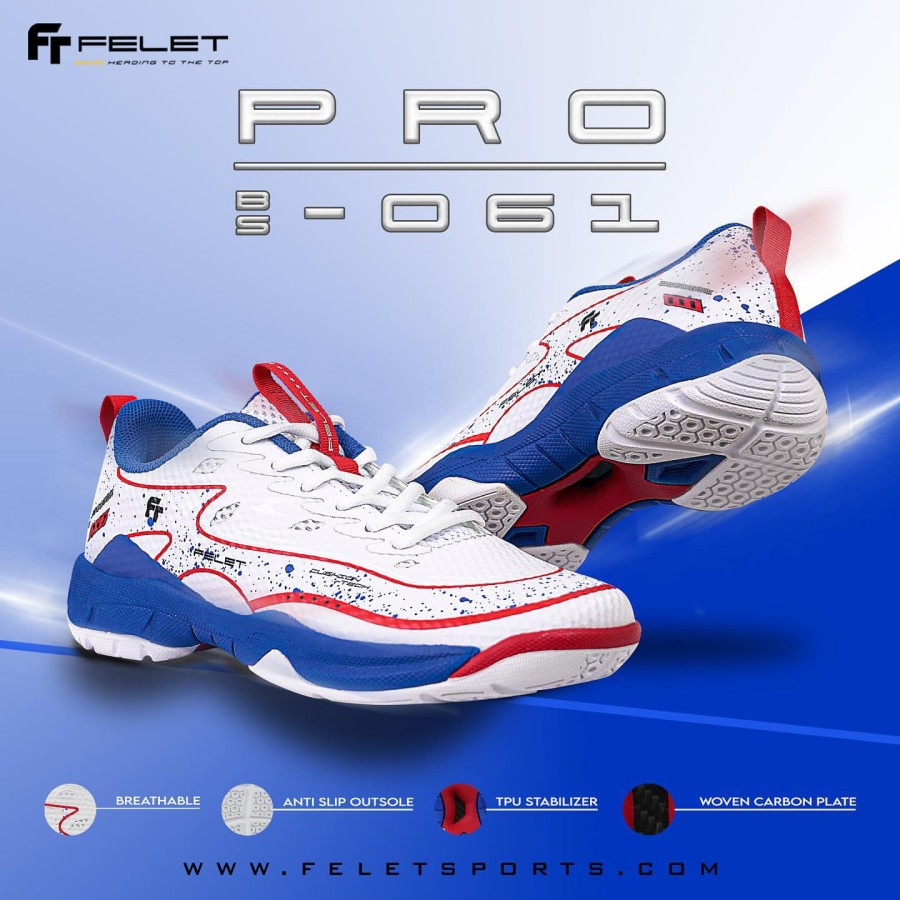 Jual Sepatu Badminton Felet BS061 Pro | Shopee Indonesia