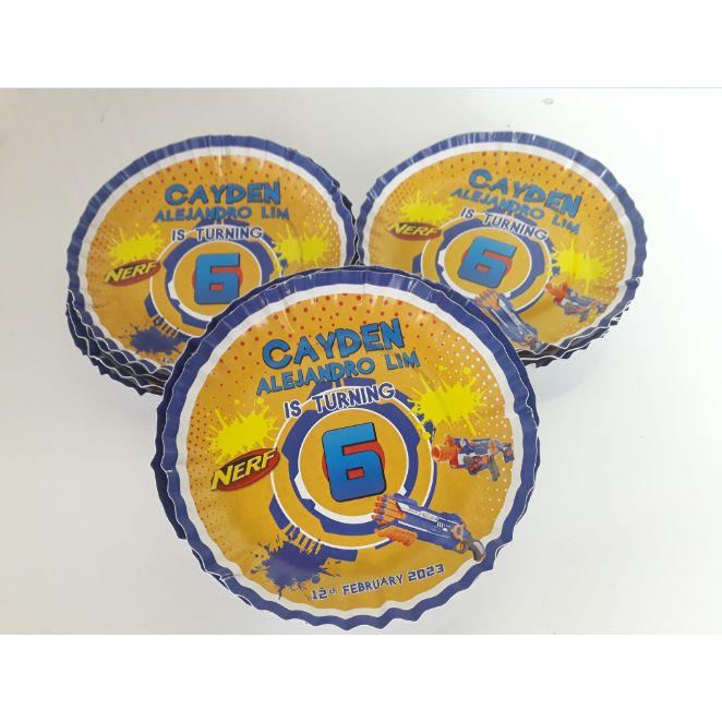 Jual piring kertas nerf / paper plate nerf / piring kertas custom nerf ...