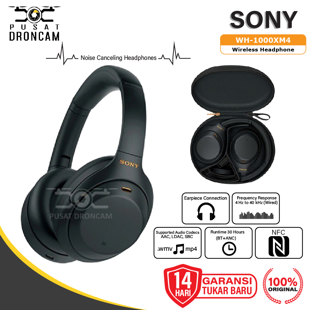 Jual Sony WH-1000XM4 Wireless Noise-Canceling Over-Ear Headphones XM4 ...