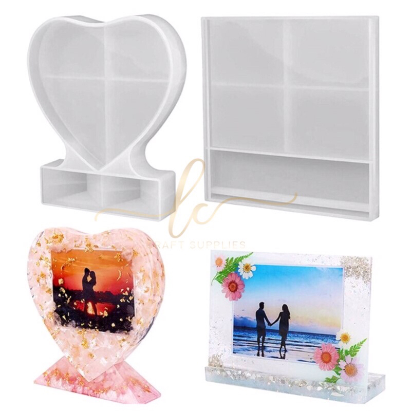 Jual Cetakan Bingkai Foto Bentuk Hati Untuk Dekorasi / Cetakan Resin ...