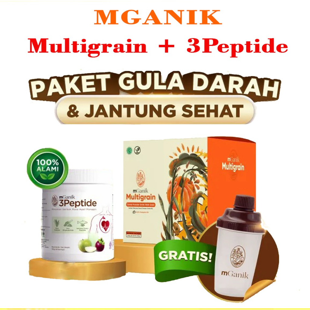 Jual MGANIK 3 Peptide + MGANIK Multigrain Paket Diabetes Dan Jantung ...