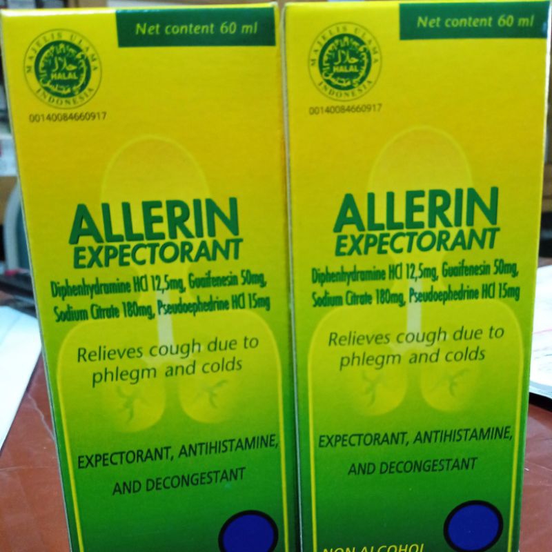 Jual Allerin Syr 60ml/Untuk Mengobati Batuk Berdahak/Untuk Mengobati ...