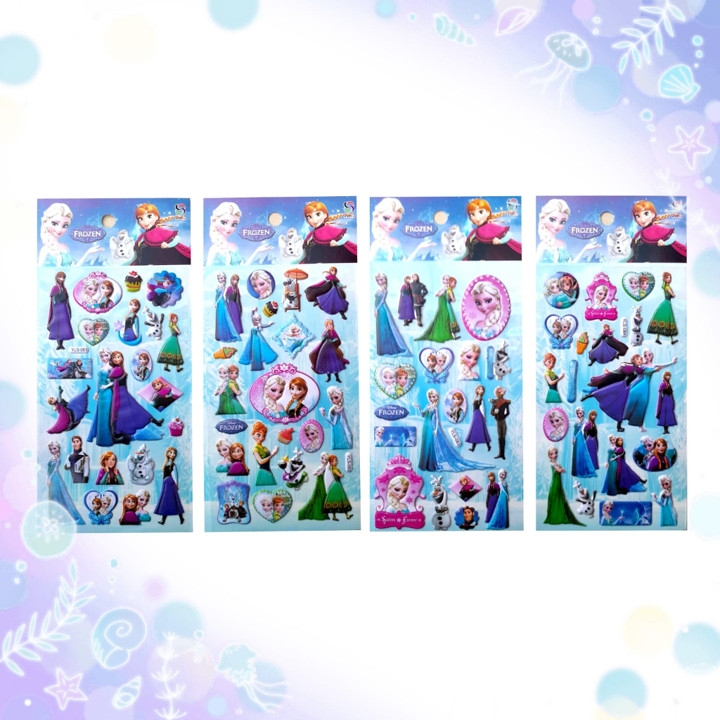 Jual Sticker Timbul Gambar Tempel Stiker Anak Edisi Disney Princess ...