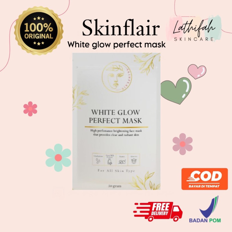 Jual skinflair white glow perfect mask | skinflair makassar | Shopee ...