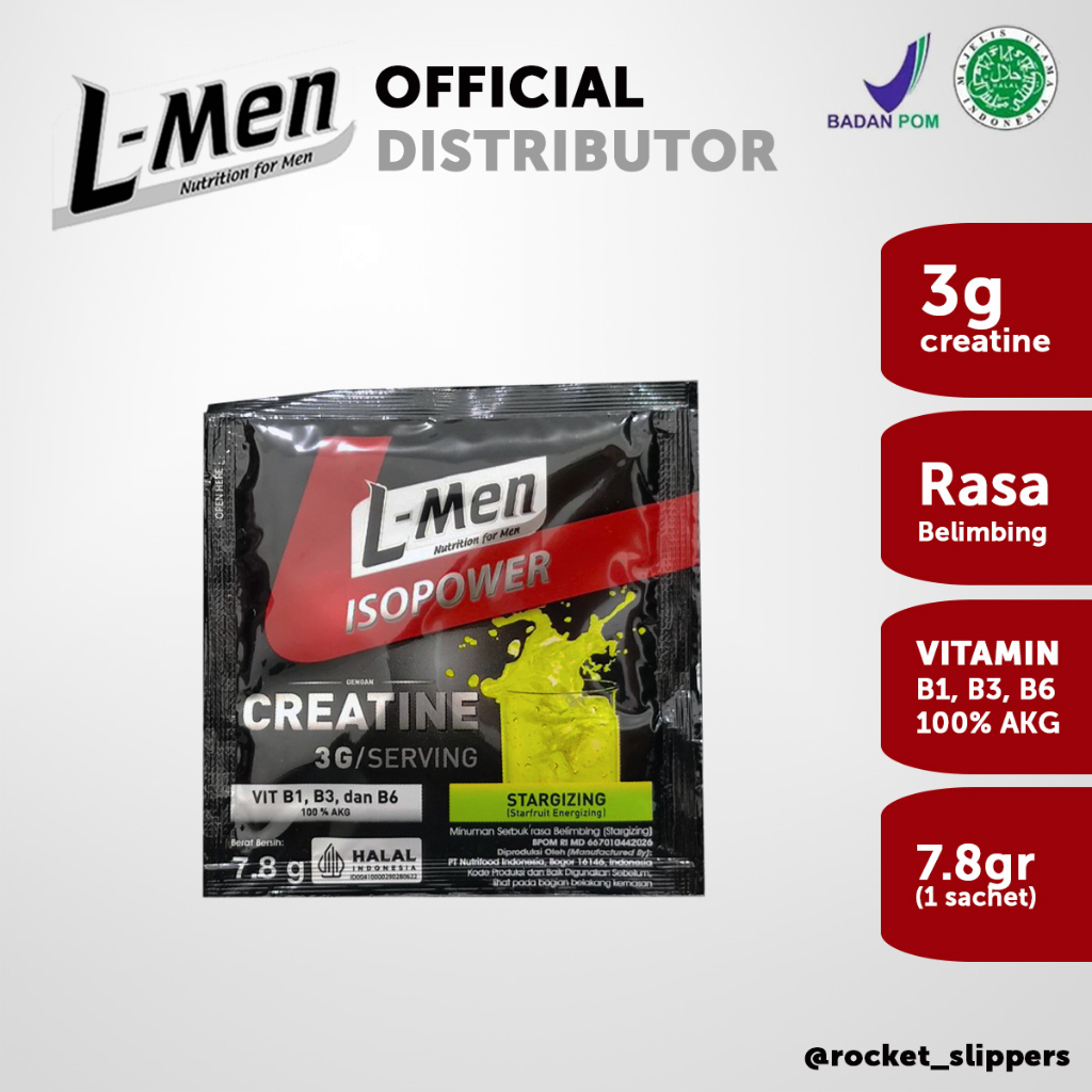 Jual L-men LMen Isopower ecer 1 sachet Rasa Stargizing Creatine Monohydrate | Shopee Indonesia
