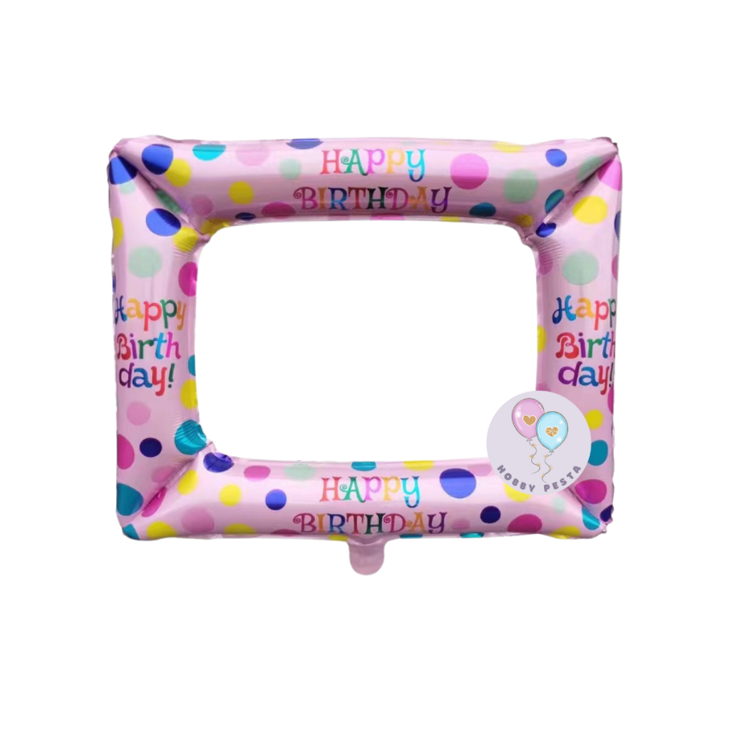 Jual Balon Bingkai Foto HBD / Balon Foil Frame Foto HBD / Frame Balloon ...