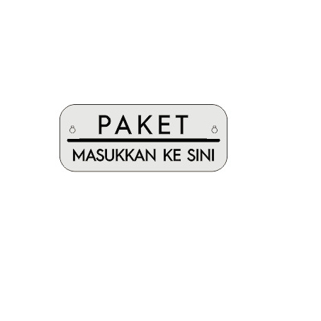 Jual Paket Masukkan Ke Sini Huruf Cetak Signage Board Akrilik Tempel ...