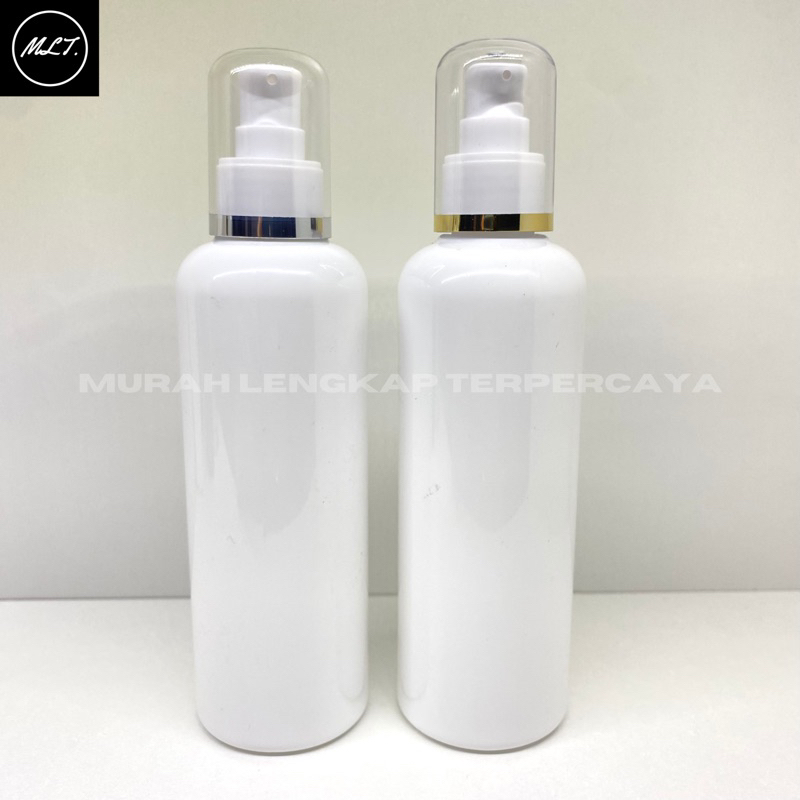 Jual BOTOL TREATMENT PUMP 250ML PUTIH WHITE LIS GOLD SILVER BR FULL COVER | Shopee Indonesia