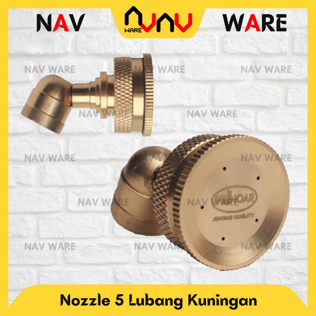 Jual Nozzle Sprayer Elektrik 5 Lubang Bengkok Kuningan Adjustable ...