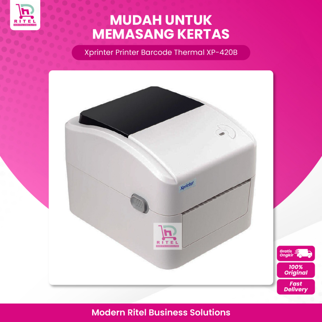 Jual Alat Print Mini Xprinter Printer Barcode Thermal XP-420B 110MM -A6 ...