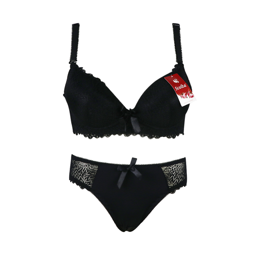 Jual Scelta - Setelan Bra Tanpa Kawat Dan Celana Dalam Pakaian Dalam Wanita Cd Semi Transparan ...