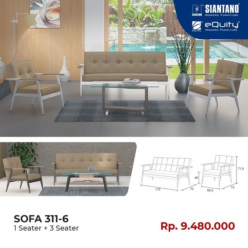 Jual Kursi Tamu Siantano Sofa 311-6 | Shopee Indonesia