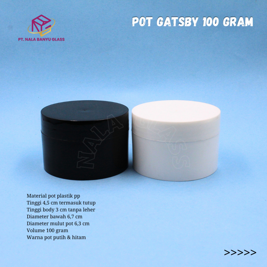 Jual pot gatsby 100gr tebal / pot pomade / pot jelly 100 gr | Shopee ...