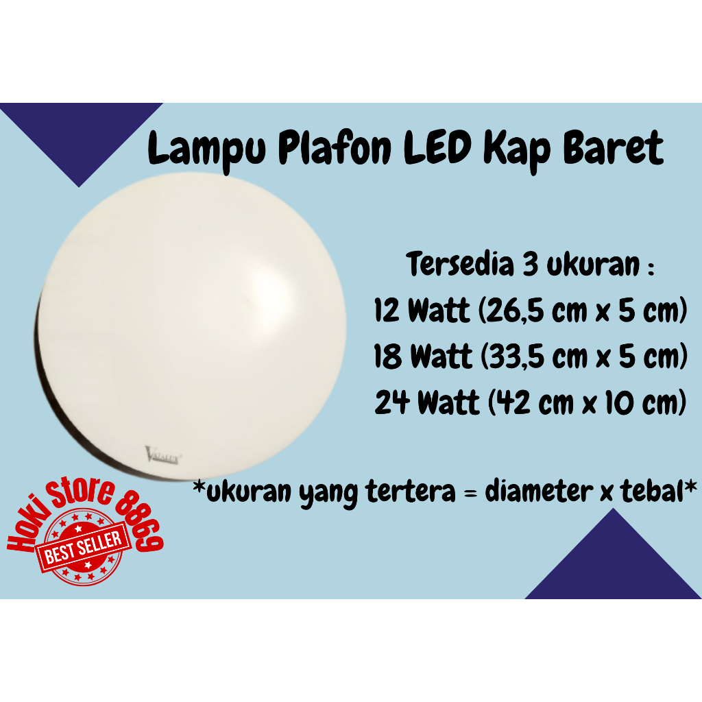 Jual Lampu LED Ceiling / Lampu Plafon Baret LED | Shopee Indonesia