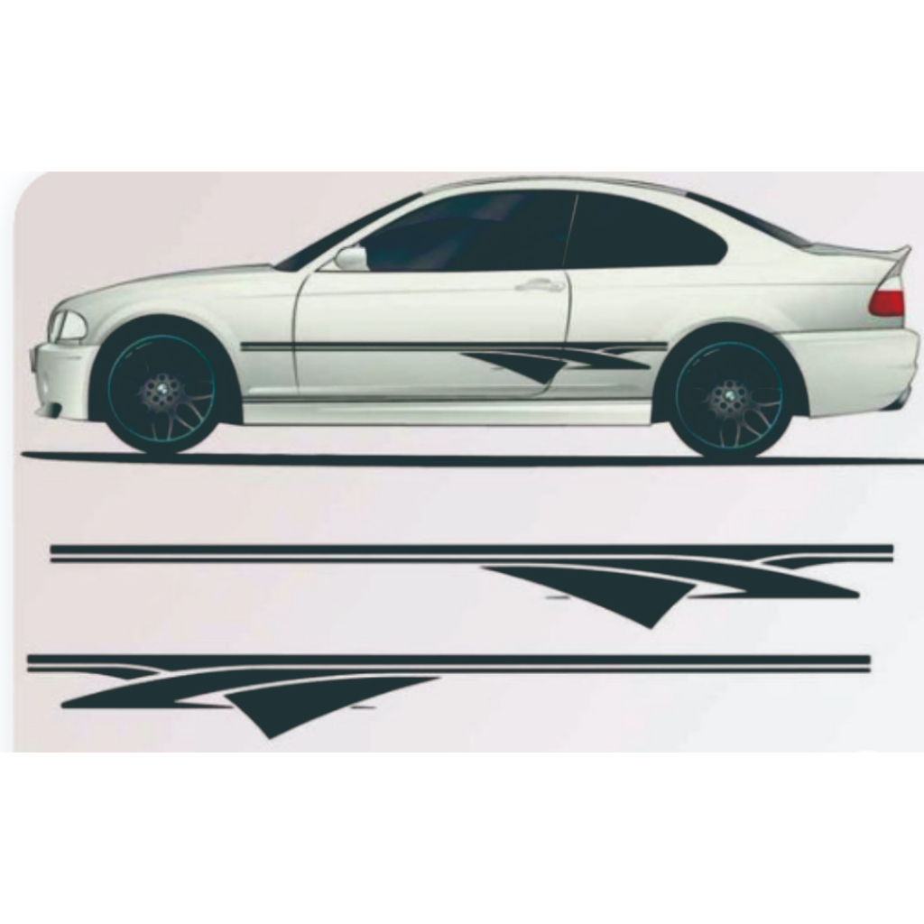 Jual STIKER STRIPING BODY MOBIL SIMPLE ELEGAN UNIVERSAL | Shopee Indonesia