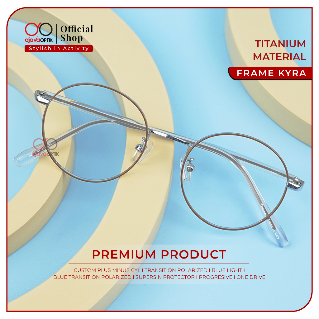 Jual DJAVA OPTIK - Frame Kyra - Kacamata Bulat Star B Supersin Protector Titanium | Shopee Indonesia