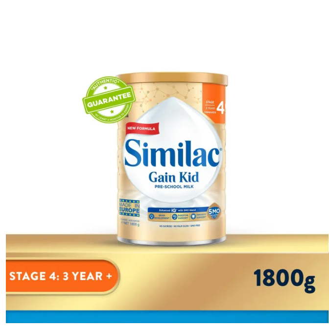Jual SIMILAC Gain Kid 5MO Stage 4 Pre-school Susu Milk Formula 1.8kg ...