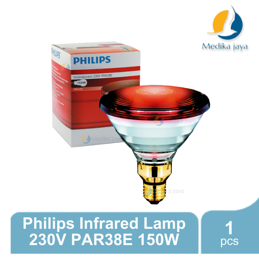 Jual Philips Incandescent 230V PAR38E Infrared 150W / Lampu Bohlam Terapi Infrared 150 Watt ...