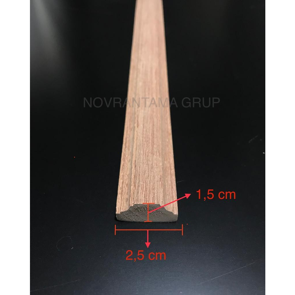 Jual Lis Kayu Profil Wall Moulding Lis Dinding 2,5x1,5cm Panjang 100cm ...