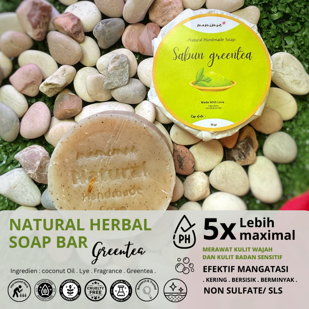 Jual Sabun teh hijau soap bar bantu mencerahkan kulit & iritasi kulit ...