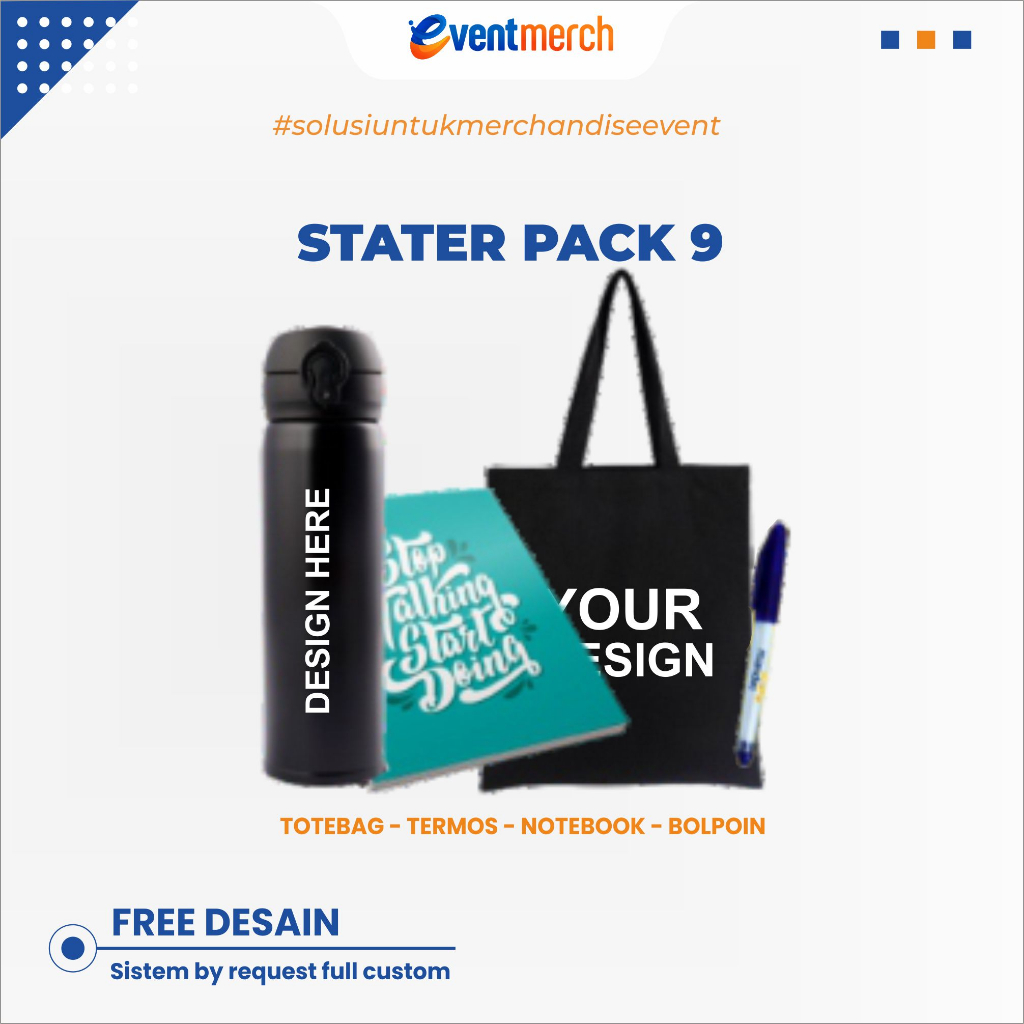 Jual PAKET SEMINAR KIT ACARA - GIFTSET - STATER PACK 9 BY EVENTMERCH ...