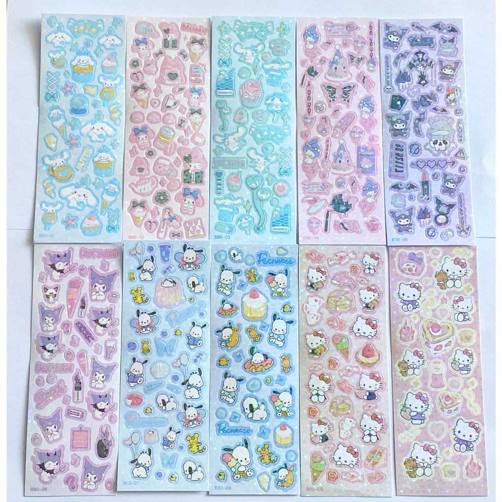 Jual 1 B0X [ ISI 100PCS ] Sticker Momo Lucu Aesthetic Korea Glitter ...