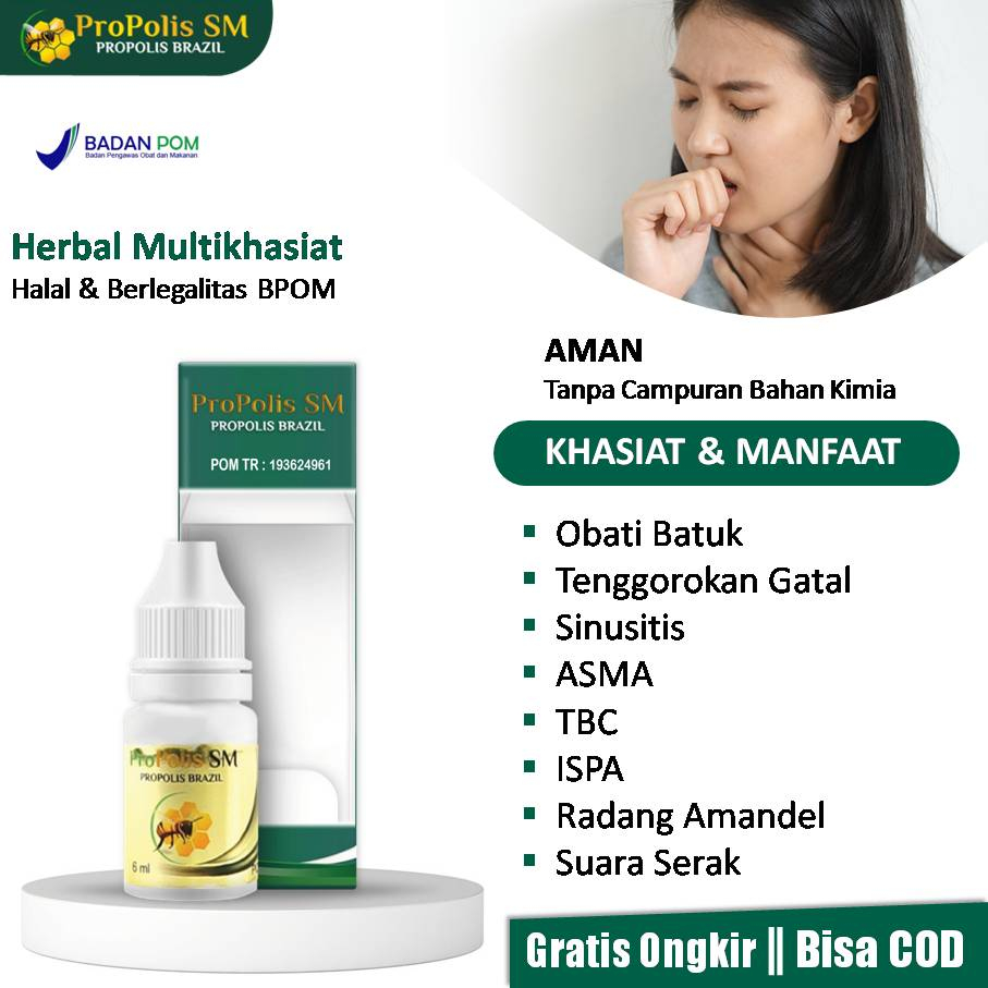 Jual Propolis sm Obat Batuk, Tenggorokan Gatal Kering, Sinusitis, Asma ...