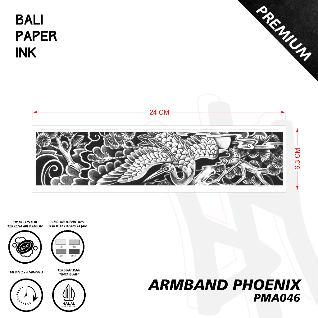 Jual Bali Paper Ink PMA046 Phoenix Fruit Ink Tatto Temporary Premium ...