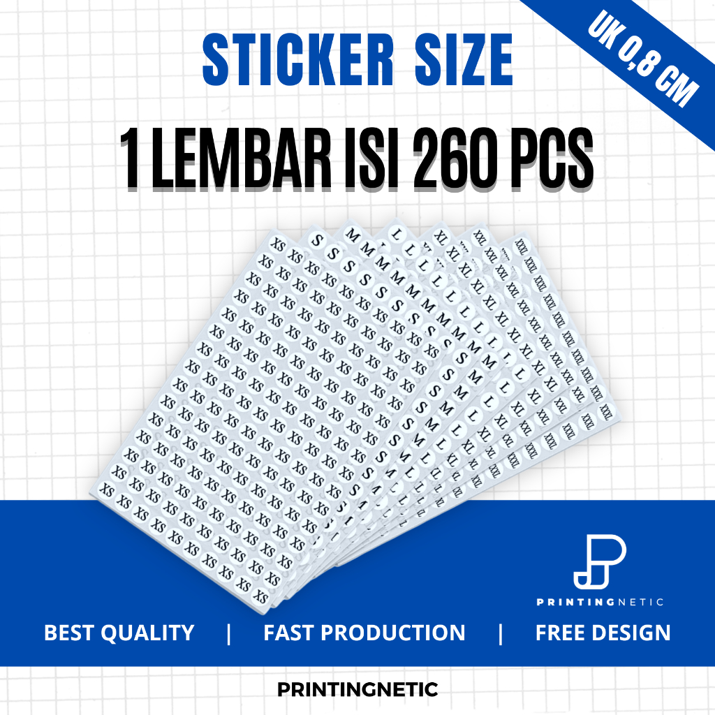 Jual Kertas Tempelan Stiker Label Ukuran Baju / Sticker Ukuran Celana ...