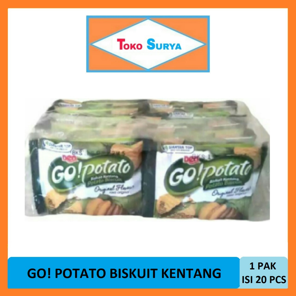 Jual Go Potato Biskuit Kentang Original Renceng 20 x 8Gr | Shopee Indonesia