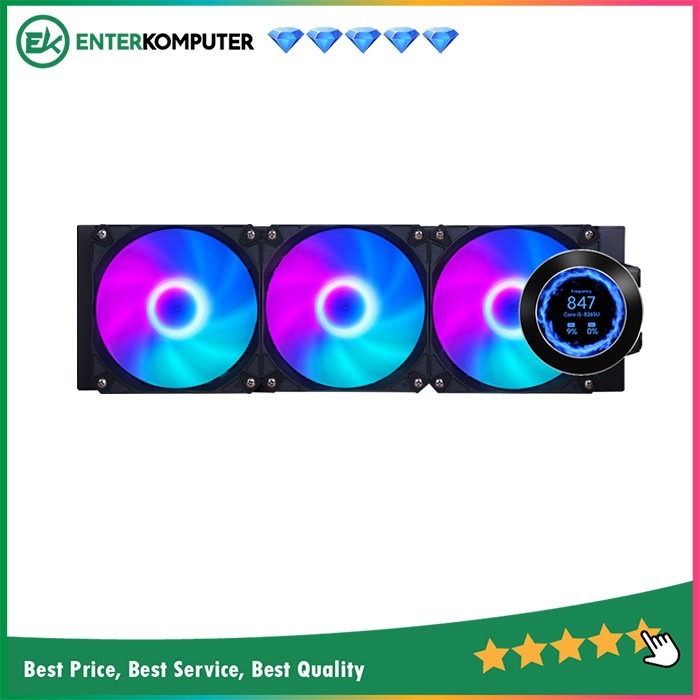 Jual PRIME PREMIUM ANIMA 360MM BLACK - Liquid Cooler LCD Display Custom ...