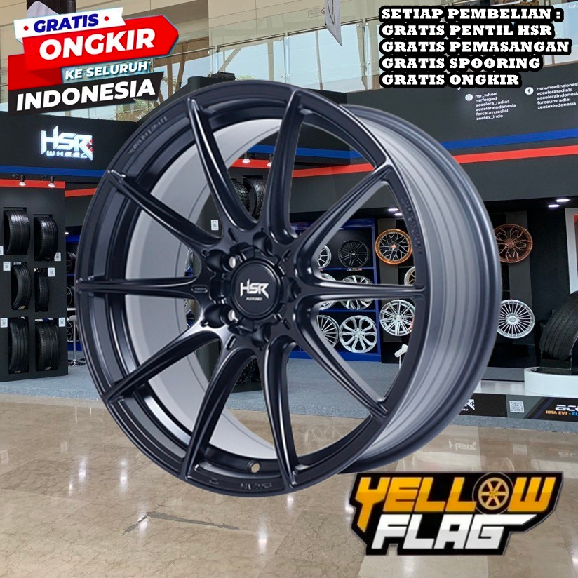 Jual velg mobil flowforming original HSR tobelo ring 18 pcd 5x114 lebar 8 mate black | Shopee ...