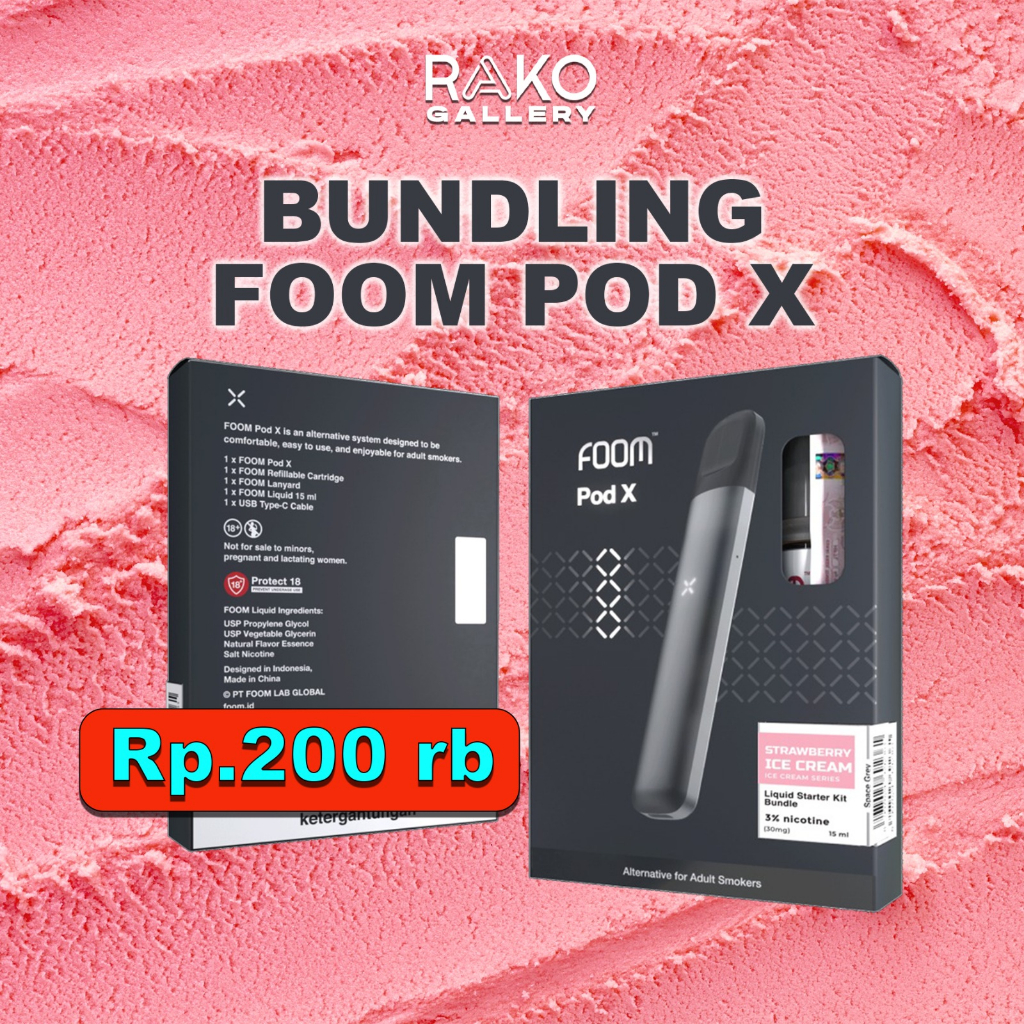 Jual Foom Pod X Bundling Refill 15ml Starter Pack | Shopee Indonesia