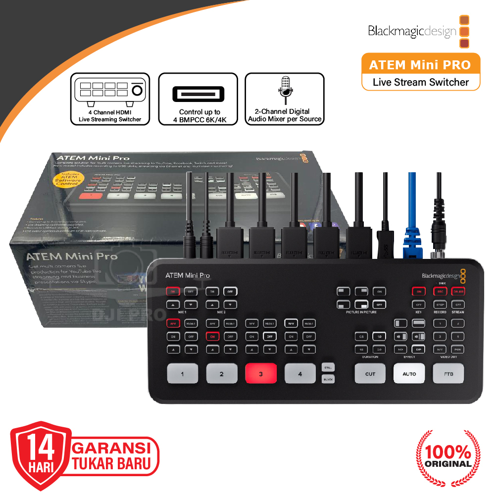 Jual Blackmagic Design ATEM Mini Pro Live Stream Switcher | Shopee ...