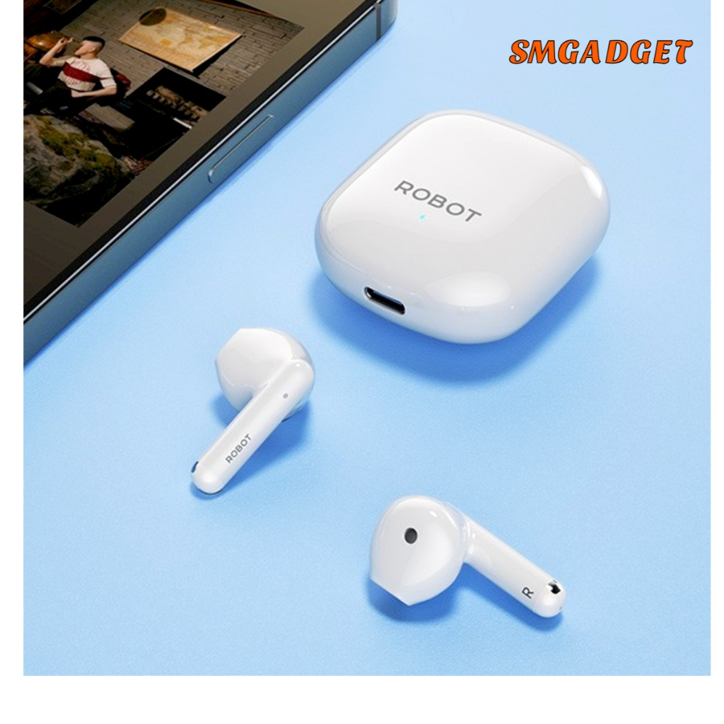 Jual ROBOT T60 TWS True Wireless Earbuds Headset Bluetooth 5.3 Earphone ...