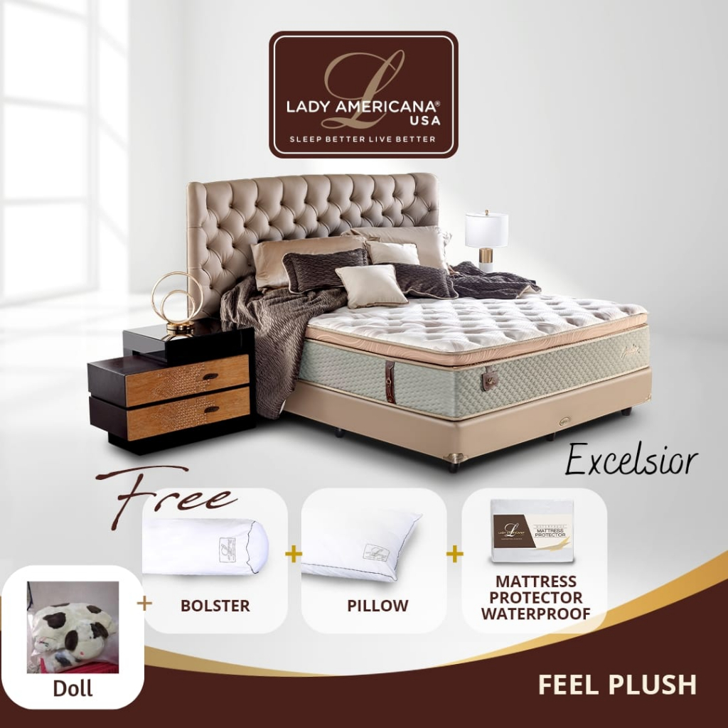 Jual Set Springbed Lady Americana Excelsior 100 120 140 160 180 200 ...