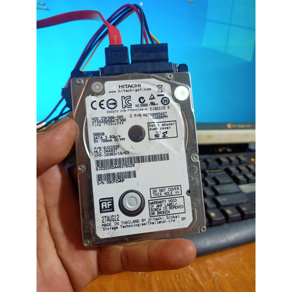 Jual Hardisk Laptop Hitachi 500GB Slim | Shopee Indonesia