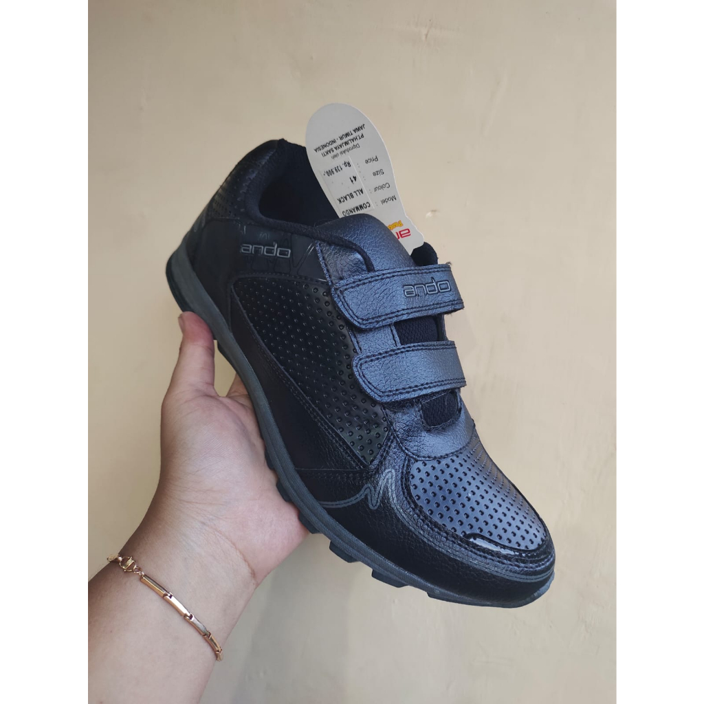Jual SEPATU SEKOLAH ANDO HITMAN VELCRO- SIZE 38-43- SEPATU SEKOLAH ANAK ...