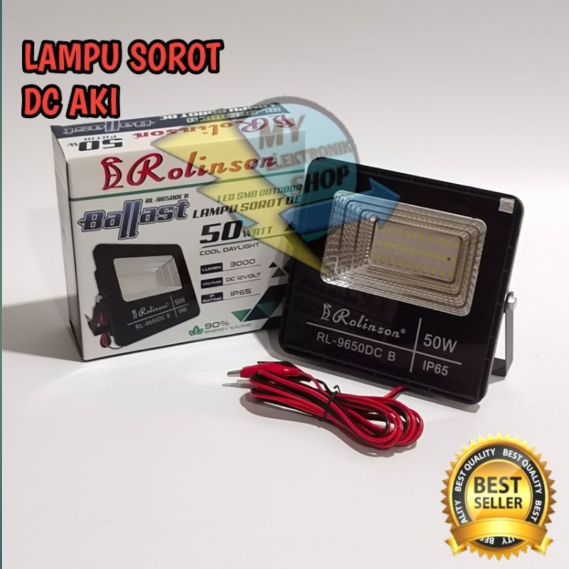 Jual Lampu Sorot LED DC 50 Watt Aki Lampu Sorot DC 50Watt Cahaya Putih Lampu Sorot ROLINSON ...
