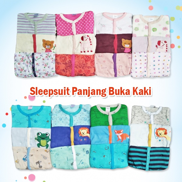 Jual 3 Pcs Jumper Sleepsuit Bayi Carterlove Panjang Buka Kaki 3 6 9 12 ...