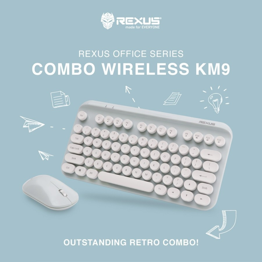 Jual REXUS KM9 KEYBOARD MOUSE WIRELESS / REXUS KM-9 COMBO WIRELESS ...