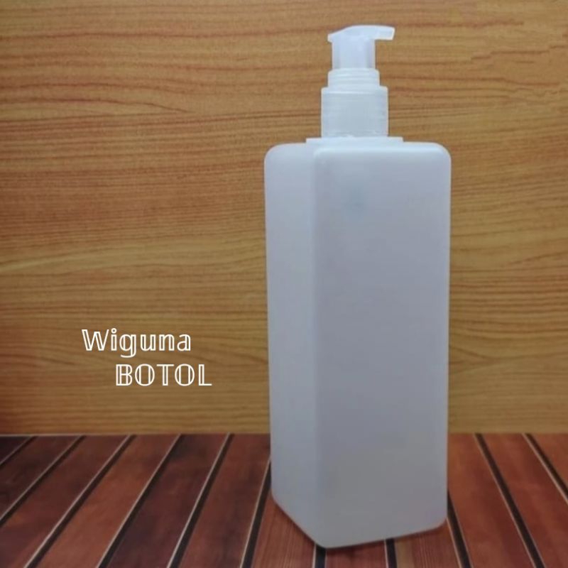 Jual Botol Pump 500ml Kotak HDPE / Botol HDPE 500ml Kotak Pump Lotion | Shopee Indonesia
