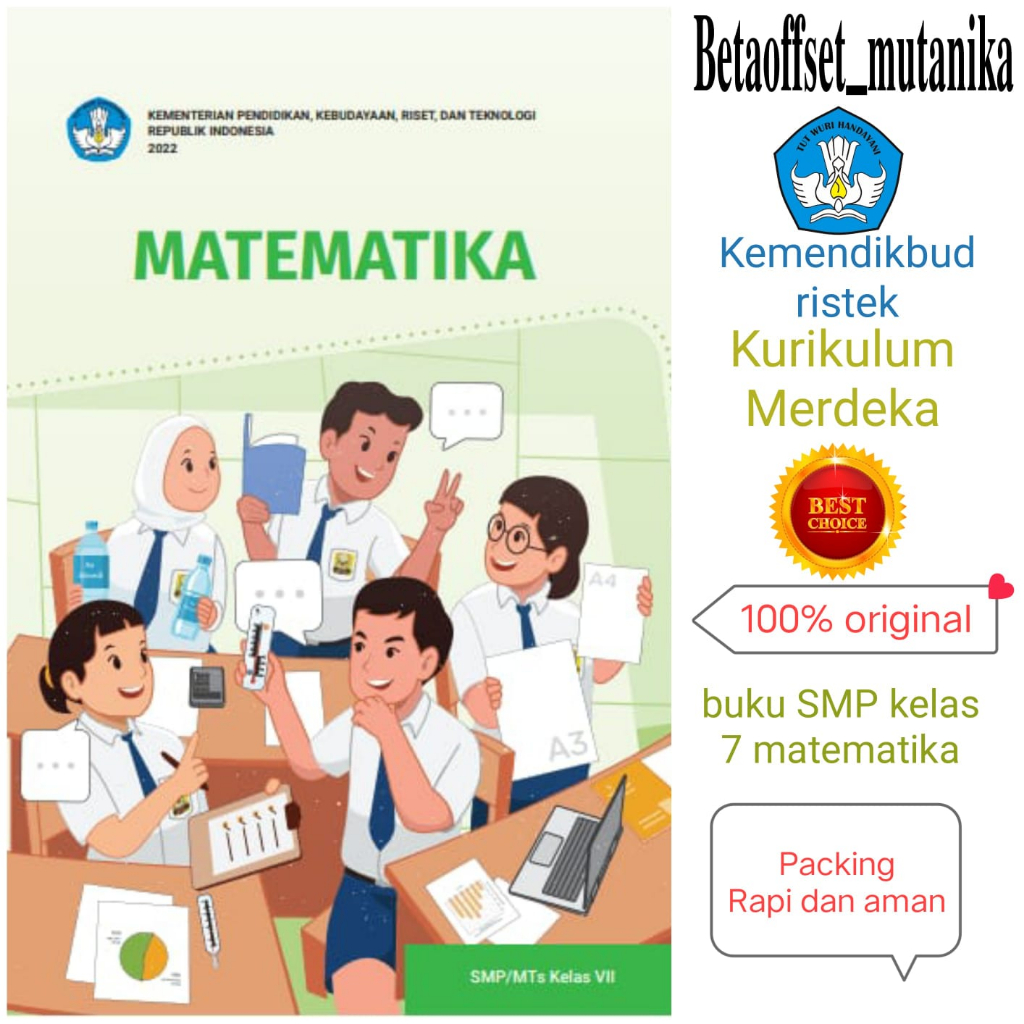 Jual Buku smp kelas 7 matematika kurikulum merdeka kurmer | Shopee Indonesia