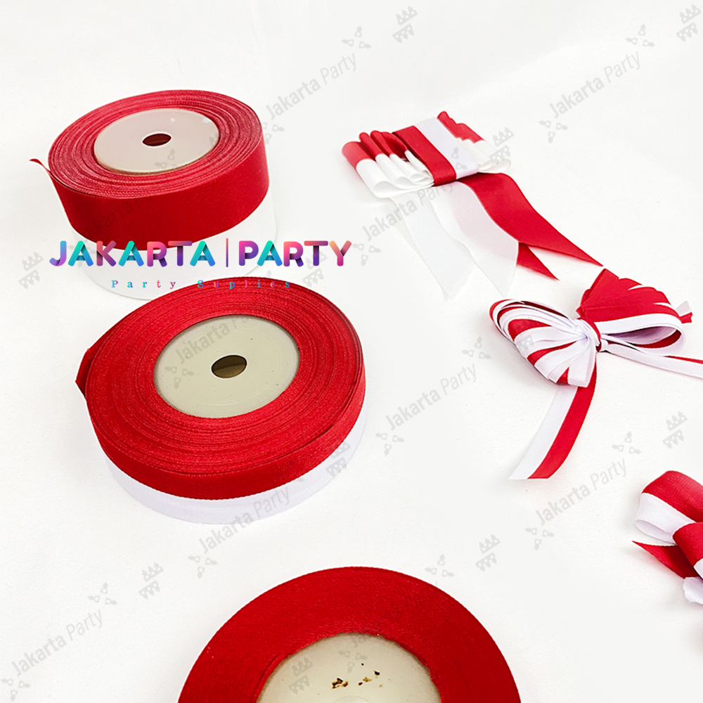 Jual Pita Satin Merah Putih / Pita Merah Putih / Pita Satin Dirgahayu ...
