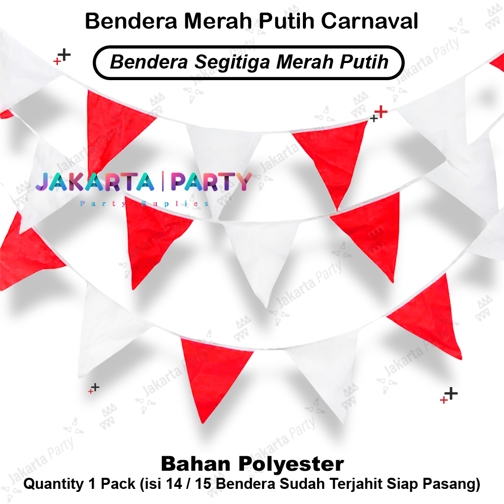 Jual Bendera Kain Merah Putih / Bendera Segitiga Kain / Umbul-umbul | Shopee Indonesia