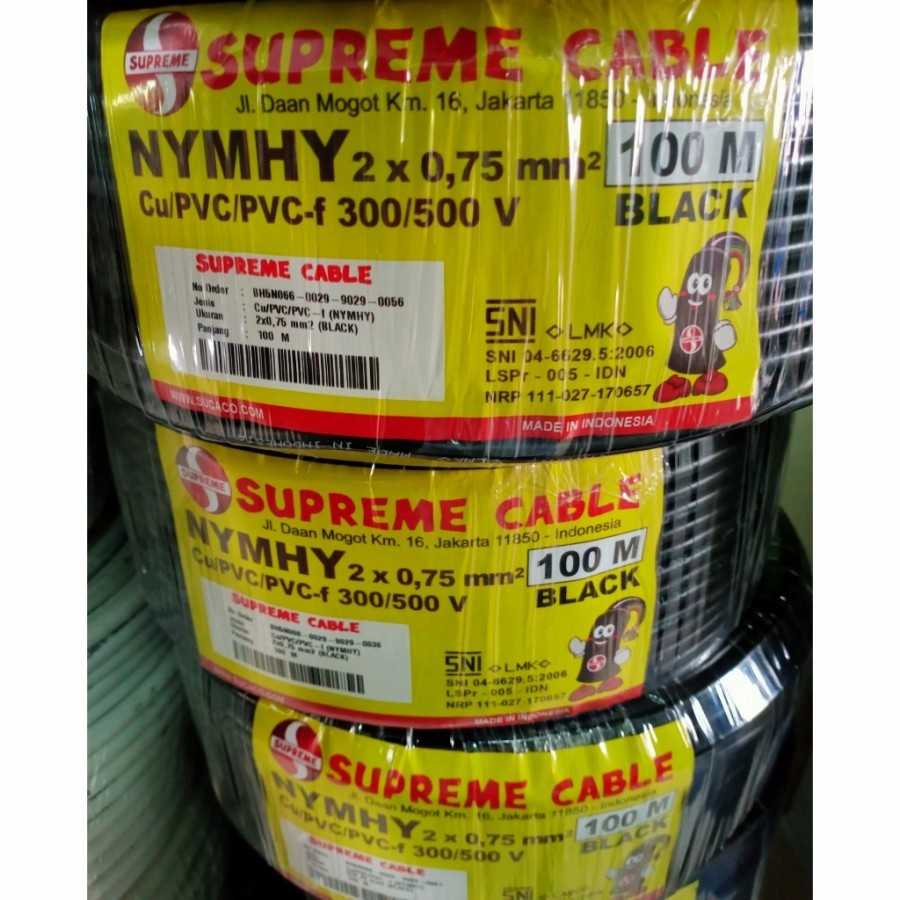 Jual KABEL NYMHY / NYYHY 2X0.75 SUPREME @100 METER | Shopee Indonesia