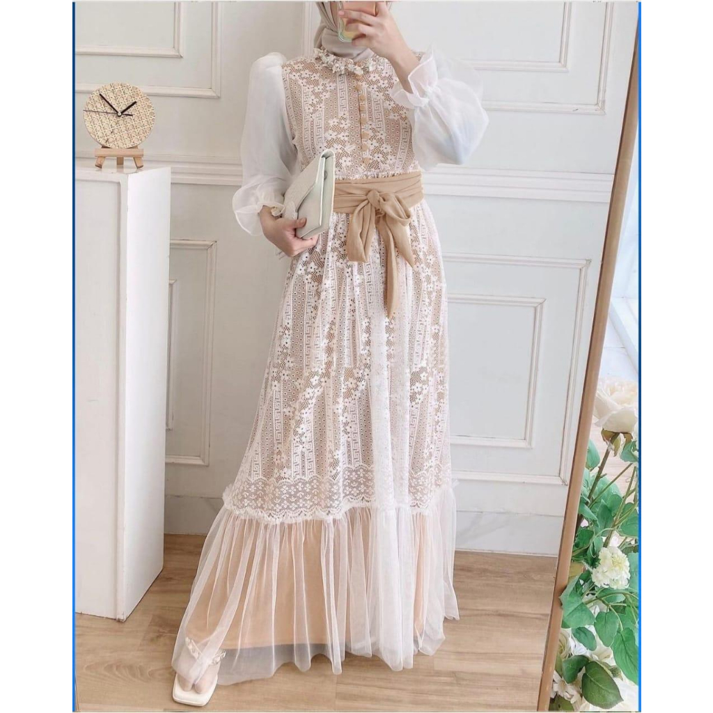 Jual ( COD ) MAXI INARA GAMIS MAXI DRESS SERAGAM UNDANGAN PERNIKAHAN ...