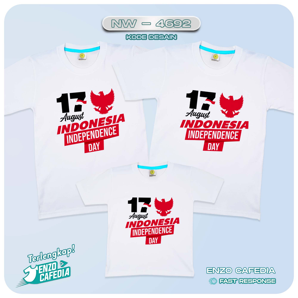 Jual ENZO Baju Kaos Agustusan Kemerdekaan Indonesia 17 Agustus Keluarga ...